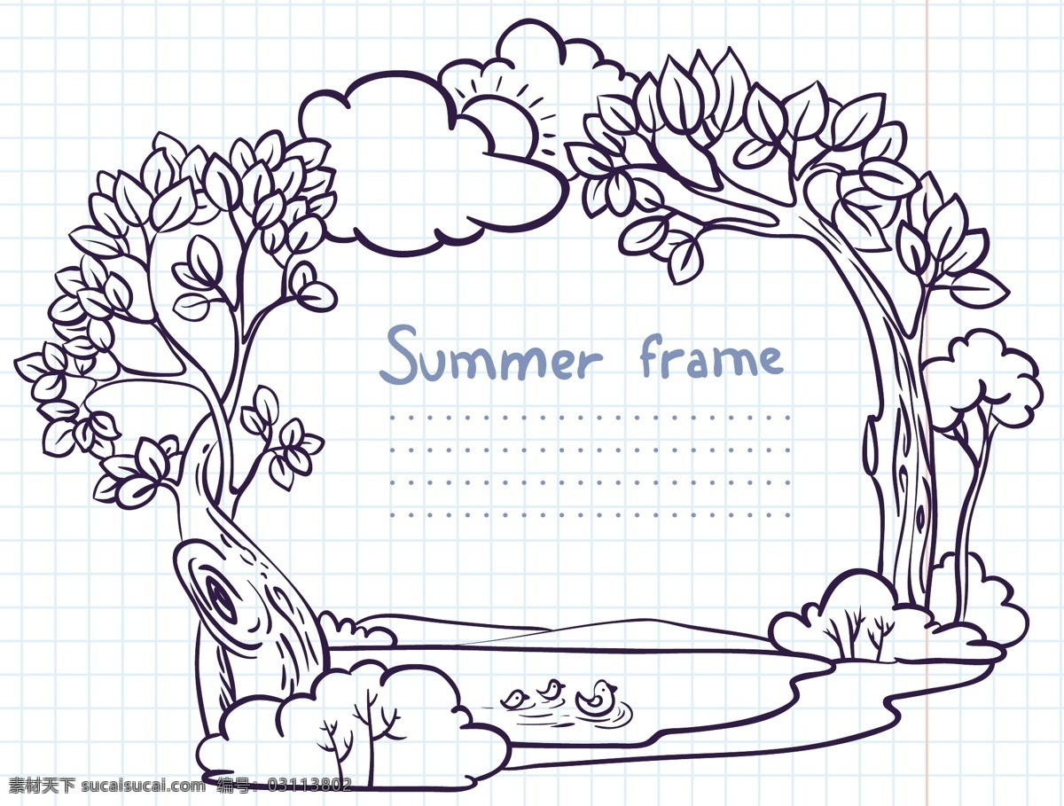 卡通手绘花边边框矢量素材2素材图片下载-素材编号03113802-素材天下图库