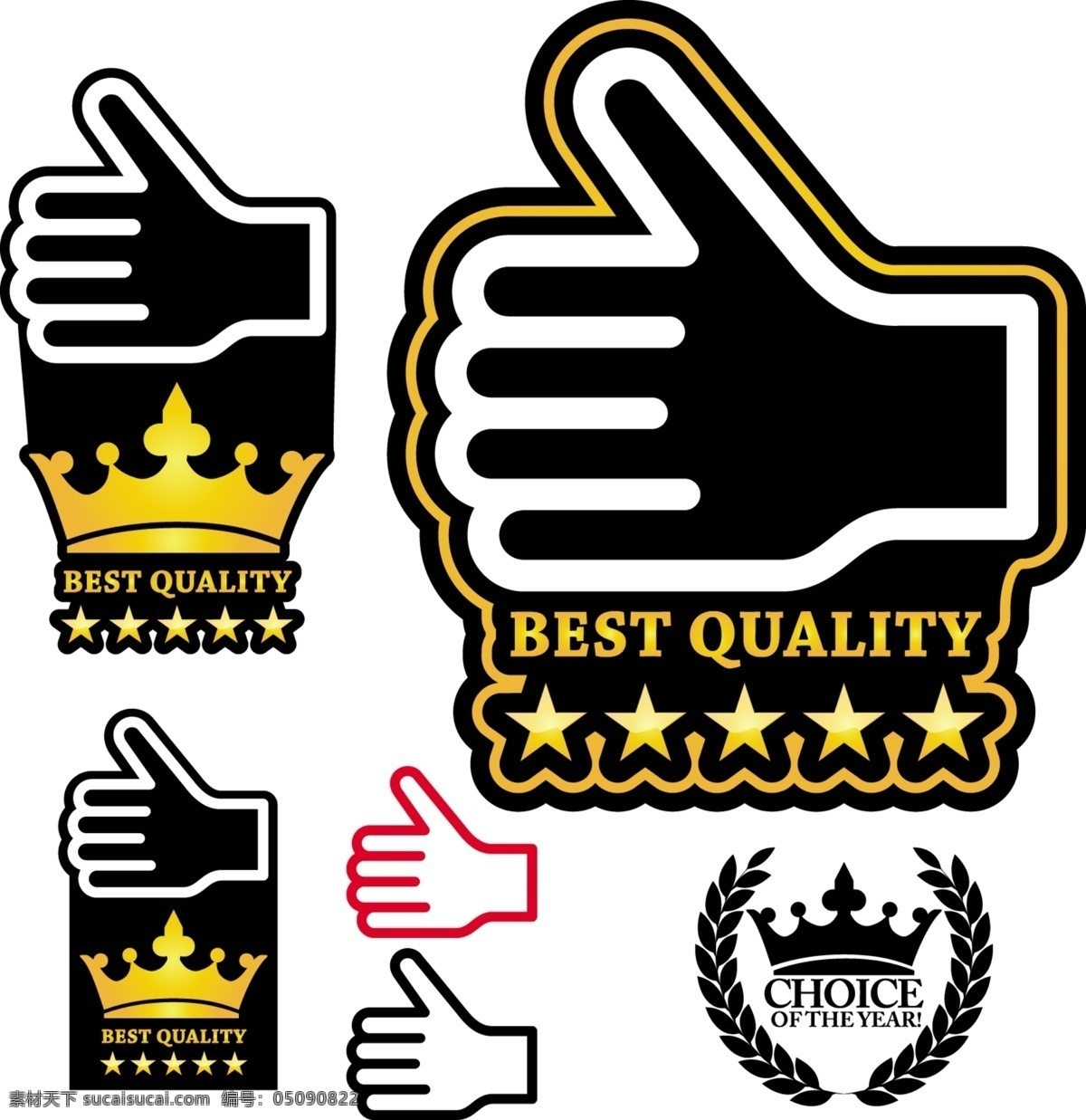 大拇指手势标签矢量图AI素材图片下载-素材编号05090822-素材天下图库