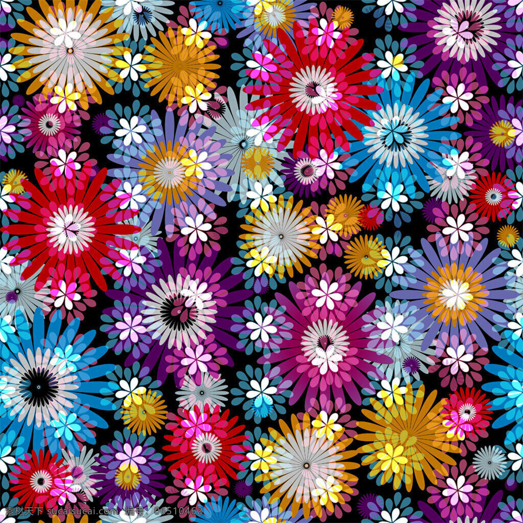 炫彩花卉背景素材图片下载-素材编号06510462-素材天下图库