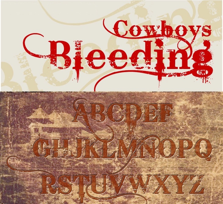 BleedingCowboys手绘设计字体素材图片下载-素材编号10377102-素材天下图库